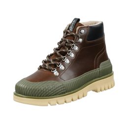 Winterboots Gant "Nebrada", Herren, Gr. 45, braun (dunkelbraun), Leder, Schuhe Winterboots, Schn&uuml;rboots, Outdoorschuh mit Warmfutter