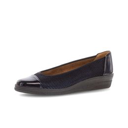 Ballerina Gabor "Sportliche Ballerina", Damen, Gr. 40,5, blau, Schuhe Ballerina