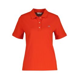 Poloshirt Gant "REGULAR SHIELD", Herren, Gr. L, perfect rot, Single Jersey, Obermaterial: 100% Baumwolle, regular fit normal, Rundhals, eingesetzt gerader Abschluss, Shirts Poloshirt, Regular fit mit Polokragen