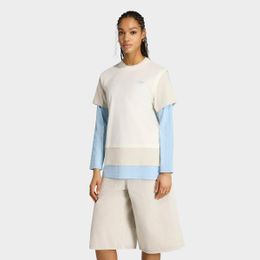 Langarmshirt adidas originals "LOOSE FIT LONGSLEEVE, LAGENLOOK", Damen, Gr. M, sanftes wei&szlig;, Obermaterial: 100% Baumwolle, normal, Rundhals, Shirts Langarmshirt