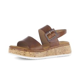 Plateausandaletten Gabor "Plateau Sandale", Damen, Gr. 37, braun, Schuhe