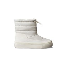 Snowboots Calvin Klein Jeans "VULC FLATF SNOWBOOT NYLON MIX MG", Damen, Gr. 37, wei&szlig;, Lederimitat, Nylon, unifarben, Basic, Schuhe Snowboots, Winterboots, Winterstiefelette, Warmfutter, mit CK-Logo