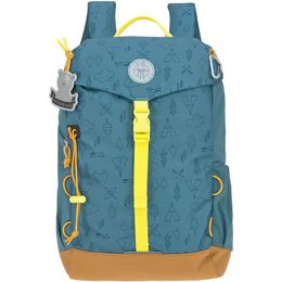 L&auml;ssig Kinderrucksack L&Auml;SSIG "Adventure, Blue, Big Backpack", M&auml;dchen, Gr. B/H/T: 26cm x 38cm x 14cm, blau, Polyester, Rucks&auml;cke Kinderrucksack, inkl. thermoisolierter Sitzunterlage; aus recyceltem Material