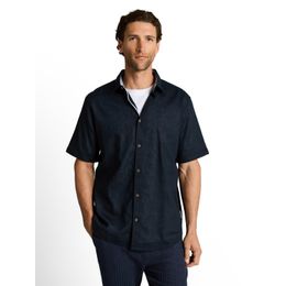 Kurzarmhemd Tom Tailor, Damen, Gr. XL, N-Gr, sky captain blau, Web, Obermaterial: 55% Leinen, 45% Baumwolle, unifarben, regular fit normal, gerader Abschluss, Hemden Kurzarmhemd, mit Kent Kragen