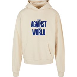 Kapuzenpullover Merchcode "Merchcode Tupac Me against the World Ultra Heavy Oversize Hoodie", Herren, Gr. L, sand, 100% Baumwolle, mehrfarbig, oversize, ohne Ausschnitt, Pullover Kapuzenpullover