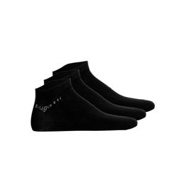 Sneakersocken Bugatti "Socken 3er Pack", Herren, Gr. 39-42, schwarz, Obermaterial: 78% Baumwolle CO. 20% Polyamid PA. 2% Elasthan EL., Socken Sneakersocken
