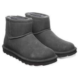 Winterboots Bearpaw "Alyssa", Damen, Gr. 39, grau, Veloursleder, unifarben, Schuhe Winterboots, Schlupfstiefel mit wasserabweisender NeverWet Impr&auml;gnierung