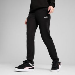 Trainingshose Puma "ESS SMALL NO. 1 LOGO SWEATPANTS TR OP", Damen, Gr. XS, N-Gr, schwarz (Puma schwarz), Sweatware, Obermaterial: 68% Baumwolle, 32% Polyester, unifarben, regular fit normal, Hosen Trainingshose, aus French Terry, mit Eingrifftaschen, Regular Fit