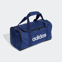 Sporttasche adidas Performance "LINEAR DUFFEL S", Herren, Gr. B/H/T: 45cm x 20cm x 23cm, blau (dunkelblau, wei&szlig;), Polyester, Taschen Sporttasche