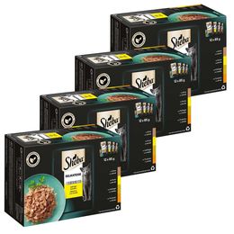 48x85g Sheba Katzenfutter Delikatesse in Gelee Gefl&uuml;gel Variation Multipack