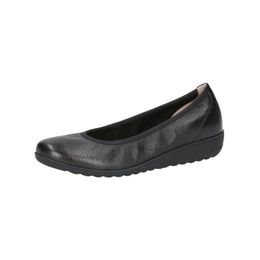 Ballerina Caprice "Caprice Ballerinas Leder", Damen, Gr. 38, schwarz, Leder, Schuhe Ballerina