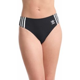 T-String adidas originals, Damen, Gr. XS, schwarz (932, schwarz), Jersey, Obermaterial: 62% Baumwolle, 26% Lyocell, 12% Elasthan, kontrastfarbene Details, unifarben, k&ouml;rpernah, Unterhosen T-String, sportliches Design, elastisch, Baumwollmix, hoher Beinausschnitt