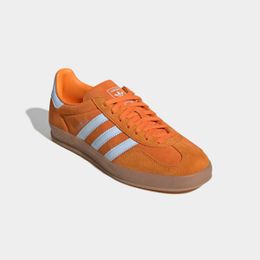 Sneaker adidas originals "GAZELLE INDOOR", Herren, Gr. 43, unity orange, crystal sky, supplier colour, Leder, Synthetik, Schuhe Sneaker