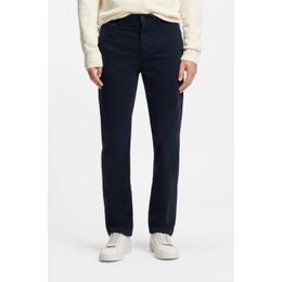 Chinohose BOSS Orange "Regular", Herren, Gr. 40, L&auml;nge 32, blau (dunkelblau404), Web, Obermaterial: 97% Baumwolle, 3% Elasthan, unifarben, regular fit lang, Hosen Chinohose, in gerader From
