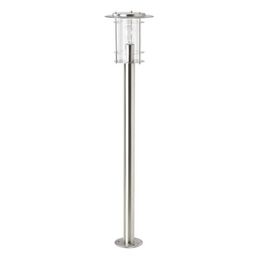 Au&szlig;en-Stehlampe Brilliant "YORK", silber (edelstahlfarben), H:103cm &Oslash;:9cm, Leuchten, Au&szlig;en-Stehlampe, 100cm H&ouml;he, E27 max. 40W, LED geeignet, aus rostfreiem Edelstahl