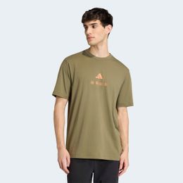 T-Shirt adidas Sportswear "CLIMACOOL CITY TECH ILLUSTRATION GRAFIK", Herren, Gr. XL, olive strata, Obermaterial: 65% Polyester, 35% Baumwolle, normal, Rundhals, Shirts T-Shirt