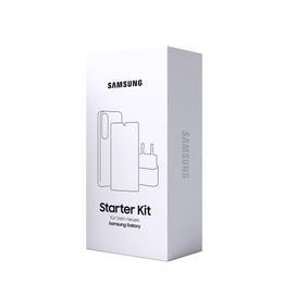 Samsung USB-Ladeger&auml;t "Starterkit f&uuml;r Galaxy S26 Ultra - Original Case + Glas + 25 W Charger", transparent, schwarz, B:9,3cm H:5cm T:22cm, Ladeger&auml;te, USB-Ladeger&auml;t