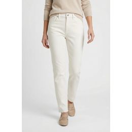 Mom-Jeans Calvin Klein Jeans "MOM JEAN", Damen, Gr. 28, L&auml;nge 34, chalk wei&szlig;, Web, Obermaterial: 98% Baumwolle, 2% Elasthan, unifarben, gerade, unten schmal normal, Jeans, Regular fit mit schmaler Beinform