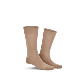 Socken Kunert "CLARK", Herren, Gr. 43-46, beige, meliert, Baumwollmischung, normal, Socken Socken, druckfreier Komfortbund, Cotton-Mix