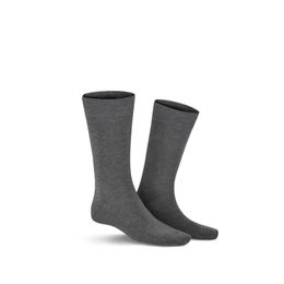 Socken Kunert "CLARK", Herren, Gr. 39-42, silber, meliert, Baumwollmischung, normal, Socken Socken, druckfreier Komfortbund, Cotton-Mix