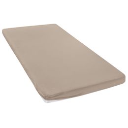 Spannbettlaken OTTO HOME "Physalis Topper COMFORT, 100% Baumwolle, 150 g/m&sup2;", beige, B:140cm L:200cm, Jersey, Obermaterial: 100% Baumwolle, Bettlaken, Spannbettlaken, Baumwolle, Matratzen bis 10 cm H&ouml;he, Bettlaken, Spannbetttuch, Laken