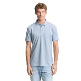 Poloshirt Tom Tailor Denim, Herren, Gr. S, citadel blau two tone pique, Single Jersey, Obermaterial: 100% Baumwolle, unifarben, regular fit normal, ohne Ausschnitt, angesetztes B&uuml;ndchen, Shirts Poloshirt, mit Polo Kragen