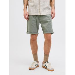Jack & Jones Shorts JACK & JONES "JPSTRICK ORIGINAL SHORT", Herren, Gr. XS, N-Gr, gr&uuml;n (agave gr&uuml;n), Web, Obermaterial: 98% Baumwolle, 2% Elasthan, unifarben, normal, Hosen Shorts