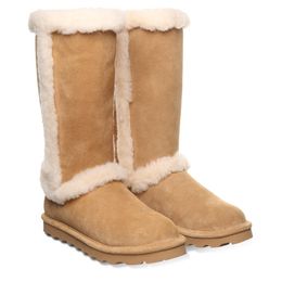 Winterstiefel Bearpaw "Kendall", Damen, Gr. 41, hellbraun, Veloursleder, Schuhe Winterstiefel, Stiefel, Snowboots mit Lammfell