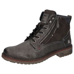 Schn&uuml;rboots Lerros, Herren, Gr. 40, grau (anthrazit), Lederimitat, Schuhe Schn&uuml;rboots, Schn&uuml;rboots, mit seitlichem Rei&szlig;verschluss