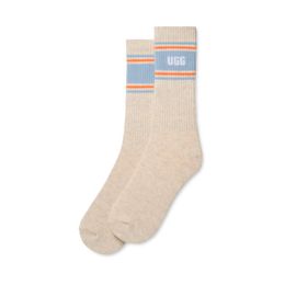 UGG Australia Socken UGG "JEDLYN VARSITY CREW", Damen, ecru, blau, Materialmix, mehrfarbig, Socken Socken, Str&uuml;mpfe mit UGG-Markenlogo am B&uuml;ndchen