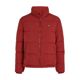 Steppjacke Tommy Jeans CURVE "TJW ESSENTIAL PUFFER EXT", Damen, Gr. XXXL (48), rot (regatta rot), Web, Obermaterial: 100% Polyester. Futter: 100% Polyester, unifarben, Jacken Steppjacke, in Gro&szlig;en Gr&ouml;&szlig;en