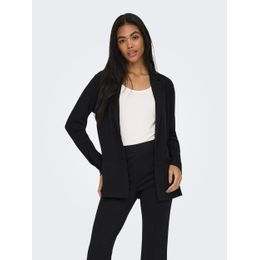 Jacqueline de Yong Longblazer JDY "JDYLOUISVILLE CATIA L/S BLAZER JRS NOOS", Damen, Gr. M, schwarz, Web, Obermaterial: 95% Polyester, 5% Elasthan, unifarben, regular fit, V-Ausschnitt, Blazer Longblazer