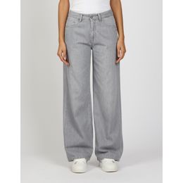 Weite Jeans Gang "Gang Jeans Wide Fit 94CARLOTTA", Damen, Gr. 30, grau, Denim/Jeans, 100% Baumwolle, Jeans