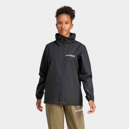 Regenjacke adidas terrex "W MT ESS 2L R J", Damen, Gr. XXL, schwarz, Obermaterial: 100% Polyester, normal, Jacken Regenjacke