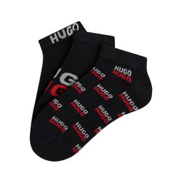 Sneakersocken HUGO UNDERWEAR, Damen, Gr. 39-42, schwarz 001, Baumwollmischung, normal, Socken Sneakersocken
