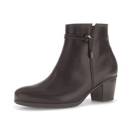 Stiefelette Gabor, Damen, Gr. 38,5, dunkelbraun, Kalbsleder, unifarben, Schuhe Stiefelette, Trichterabsatz, Ankleboots mit Hovercraft Luftkammer-Laufsohle