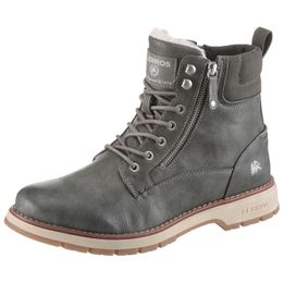 Winterboots Lerros, Herren, Gr. 45, grau, Lederimitat, used, Schuhe Winterboots, Casual Boots, Winterboots mit Warmfutter