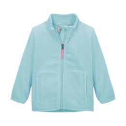 Fleecejacke "FIOS 1 MNS FLC JCKT", M&auml;dchen, Gr. 122/128, pastellblau, Obermaterial: 100% Polyester, FIRST INSTINCT BY Killtec, Jacken Fleecejacke, Fleecejacke mit Streifen, Kinnschutz, Namensetikett, Taschen