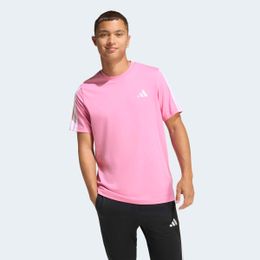 T-Shirt adidas Sportswear "3-STREIFEN", Herren, Gr. S, st tropic bloom, wei&szlig;, Obermaterial: 100% Baumwolle, Rundhals, Shirts T-Shirt