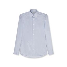 Businesshemd OLYMP "OLYMP Level Five, body fit, Button-down", Herren, Gr. 38, Normaler Arm, bleu, 100% Baumwolle, Hemden