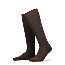 Kniestr&uuml;mpfe Hudson "ONLY 2-PACK", Herren, Gr. 43-46, braunmeliert, Baumwollmischung, normal, Socken Kniestr&uuml;mpfe, Komfortbund mit weitem Fu&szlig;ausschnitt