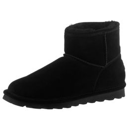Winterboots Bearpaw "Alyssa", Damen, Gr. 37, schwarz, Veloursleder, Schuhe Winterboots, Schlupfstiefel mit wasserabweisender NeverWet Impr&auml;gnierung