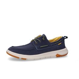 Slipper Camel Active, Herren, Gr. 44, navy, Textil, Basic, Schuhe Slipper, Schlupfschuh, Bootsschuh mit attraktiver Ziernaht und Durchz&uuml;gen