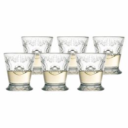 Glas LA ROCH&Egrave;RE FRANCE "Wassergl&auml;ser Versailles 250 ml 6er Set transparent", bunt (transparent), 6 tlg., Glas, Trinkgef&auml;&szlig;e, Glas