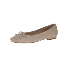Ballerina Peter Kaiser "Peter Kaiser Ballerinas Veloursleder", Damen, Gr. 36, sand, Veloursleder, Schuhe Ballerina