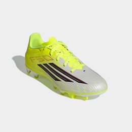 Fu&szlig;ballschuh adidas Performance "F50 CLUB FIRM GROUND / MULTI GROUND", Damen, Gr. 44,5, team solar gelb 2, core schwarz, lucid rot, Synthetik, Textil, Schuhe Fu&szlig;ballschuh, f&uuml;r viele verschiedene B&ouml;den geeignet
