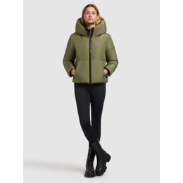 Steppjacke Khujo "AUDREY MATT", Damen, Gr. L, fern gr&uuml;n, 100% Polyester, unifarben, regular fit, eingesetzt elastischer Bund mit Windstopper, Jacken Steppjacke