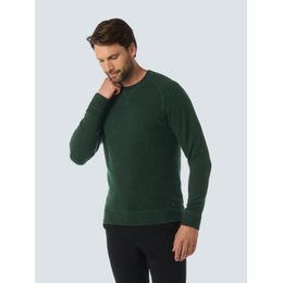 Strickpullover NO EXCESS, Herren, Gr. M, gr&uuml;n (dunkelgr&uuml;n), Strick, Obermaterial: 41% Polyacryl, 31% Baumwolle, 17% Nylon, 8% Wolle, 3% sonstige Fasern, meliert, unifarben, gerade h&uuml;ftbedeckend, Rundhals, Strickb&uuml;ndchen, Pullover Strickpullover, in melierter Optik