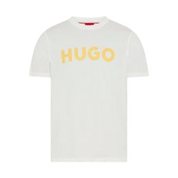 T-Shirt Hugo "Dulivio", Damen, Gr. L, natural103, Single Jersey, Obermaterial: 100% Baumwolle, unifarben, regular fit normal, Rundhals, abgesteppte Kante, Shirts T-Shirt, Rundhalsausschnitt, Regular Fit, Must have Basic