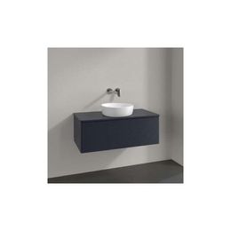 Villeroy & Boch Villeroy und Boch Antao Waschtisch-Unterschrank L31110HG mit Beleuchtung, 1 Auszug, 1000 x 360 x 500 mm, Front mit Struktur, Midnight Blue Matt Lacquer / Midnight Blue Matt Lacquer